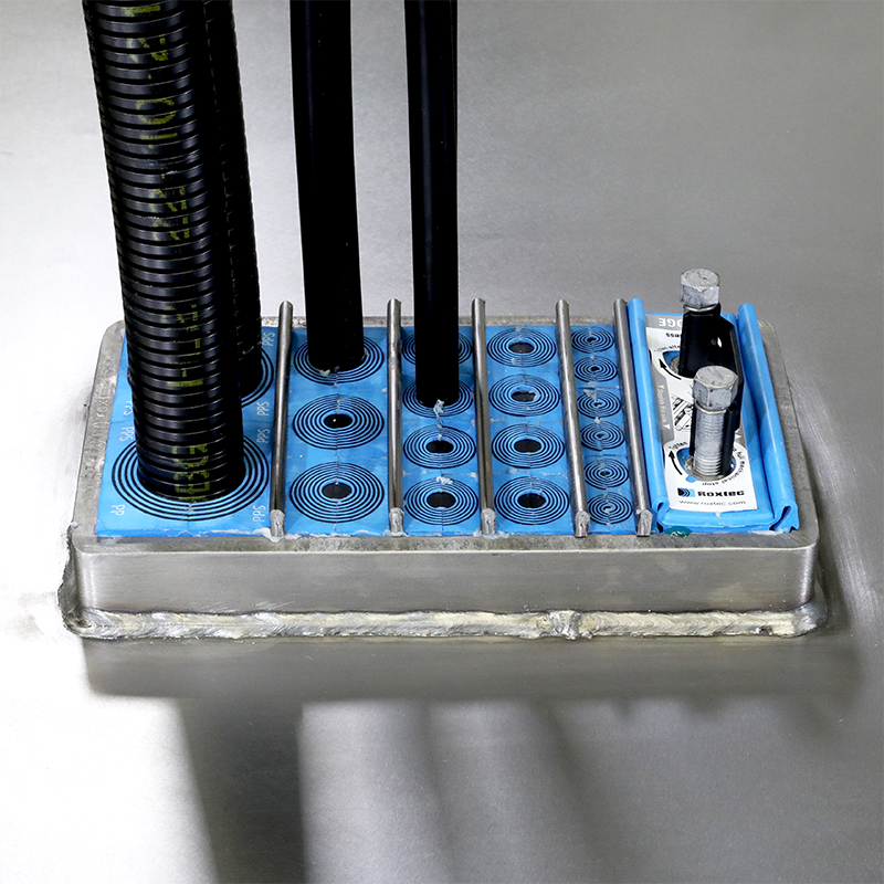 Sealing modules for fire protection of plastic conduits | Roxtec Global